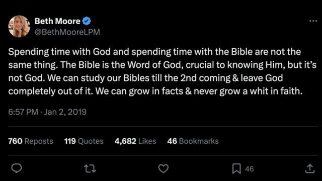 Beth Moore on Twitter: Started Quite the Debate Over How We Spend Time