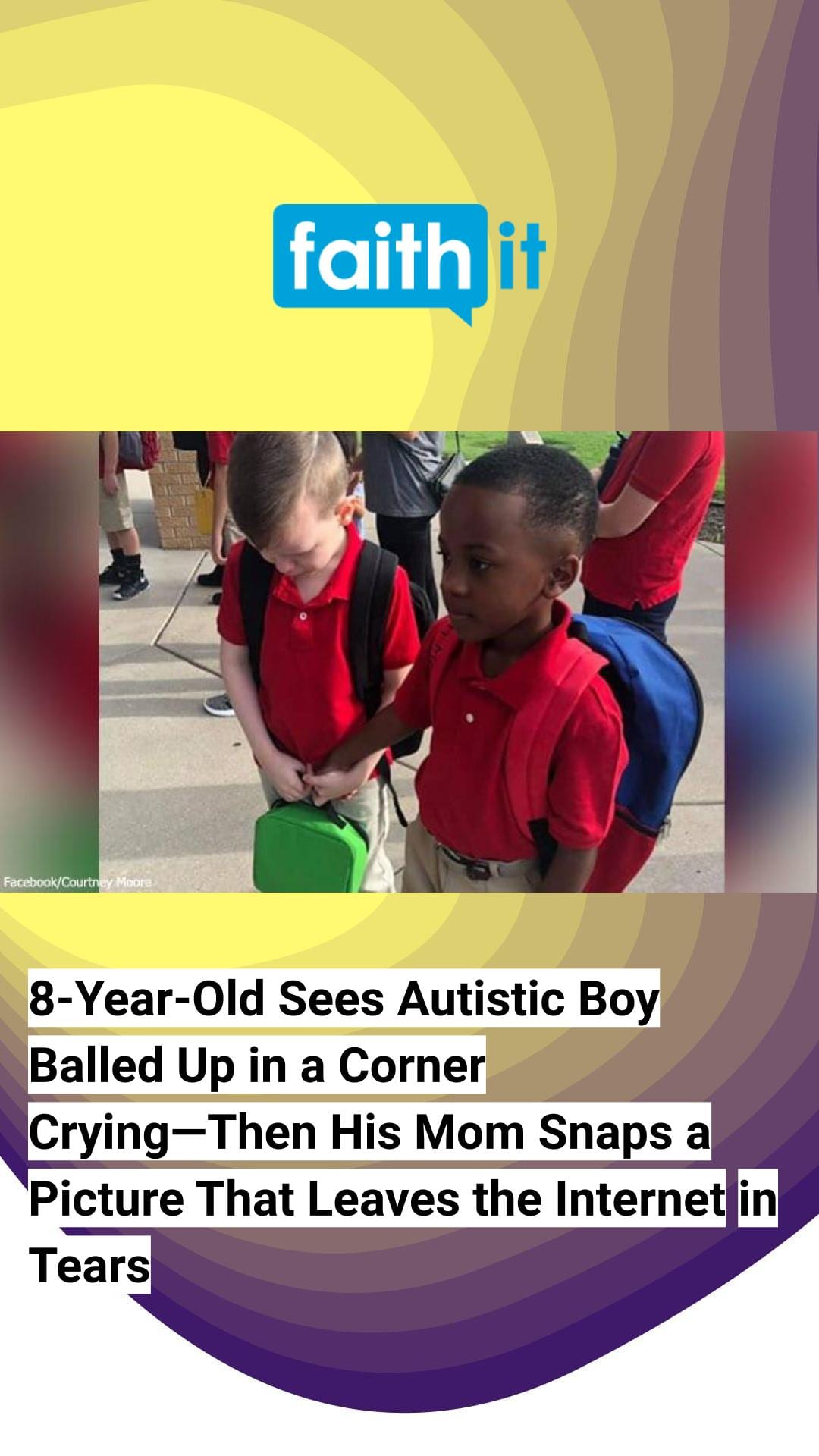 "He Saw a Kid Balled Up in a Corner Crying": Mom Snaps Picture of a Boy ...