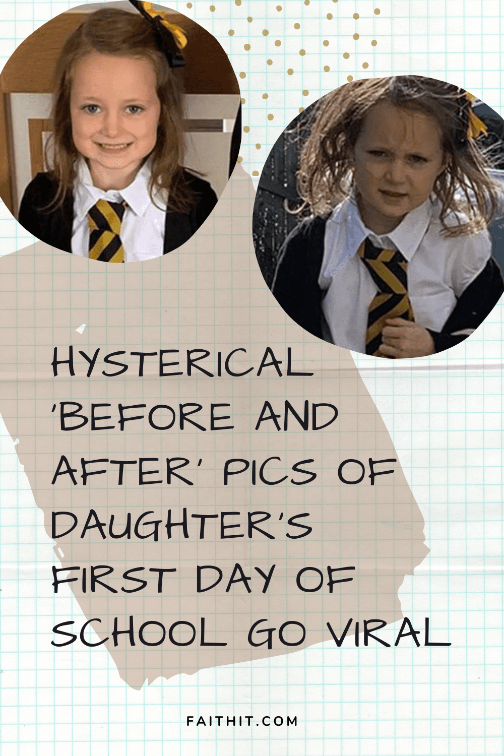 Hysterical ‘Before and After’ Pics of Daughter’s First Day of School Go ...