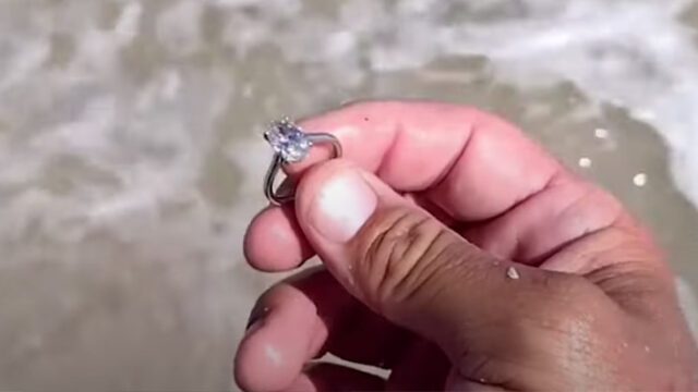 "Karma's Always Good!": Man Finds $40,000 Ring In The Sand